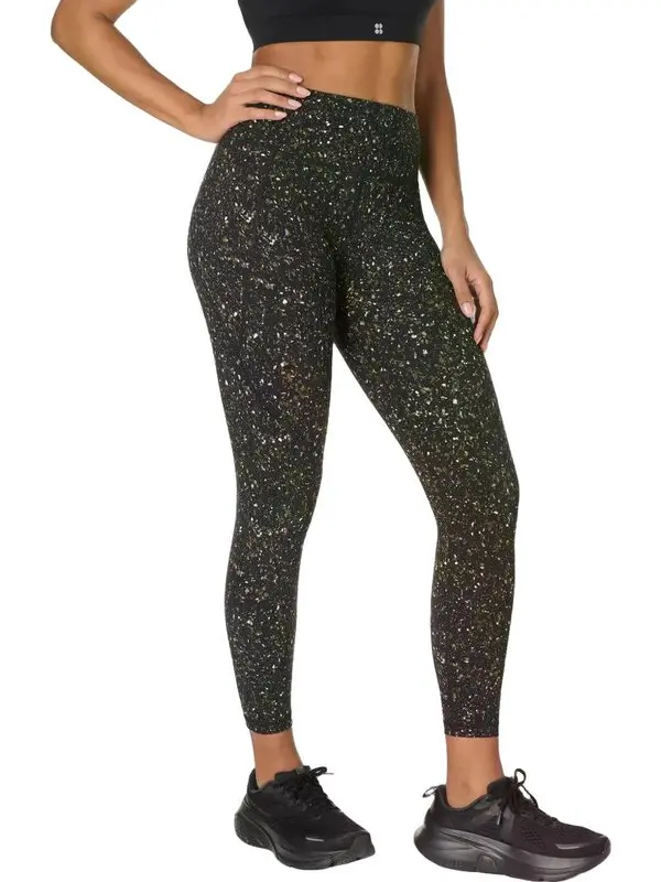 Sweaty Betty Power Gym Ditsy-print Leggings - Black