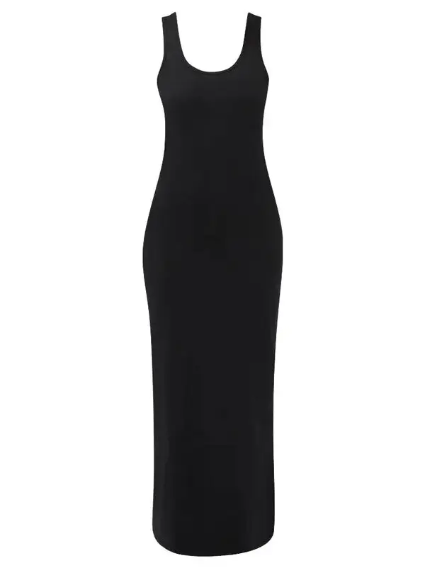 Sweaty Betty Scoop Neck Side Slit Maxi Dress - Black