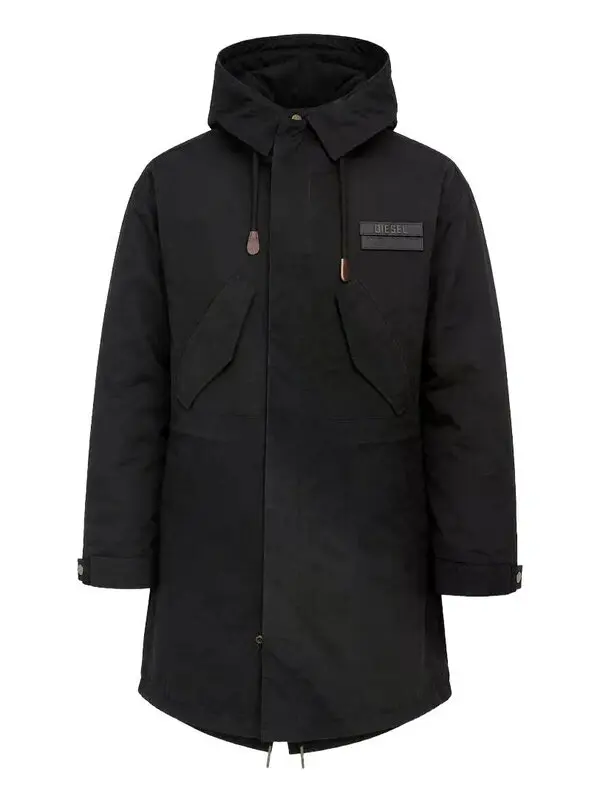 DIESEL® Miles Hooded Parka - Black
