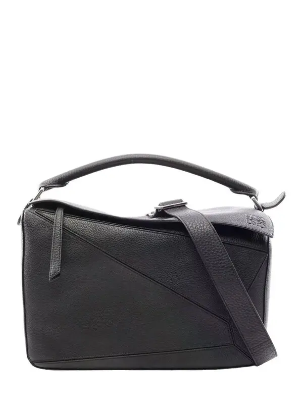 Loewe Large Calfskin Puzzle Satchel - Black