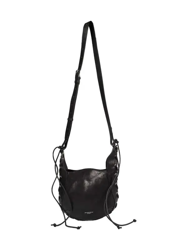 ANN DEMEULEMEESTER Lace-up Shoulder Bag - Black