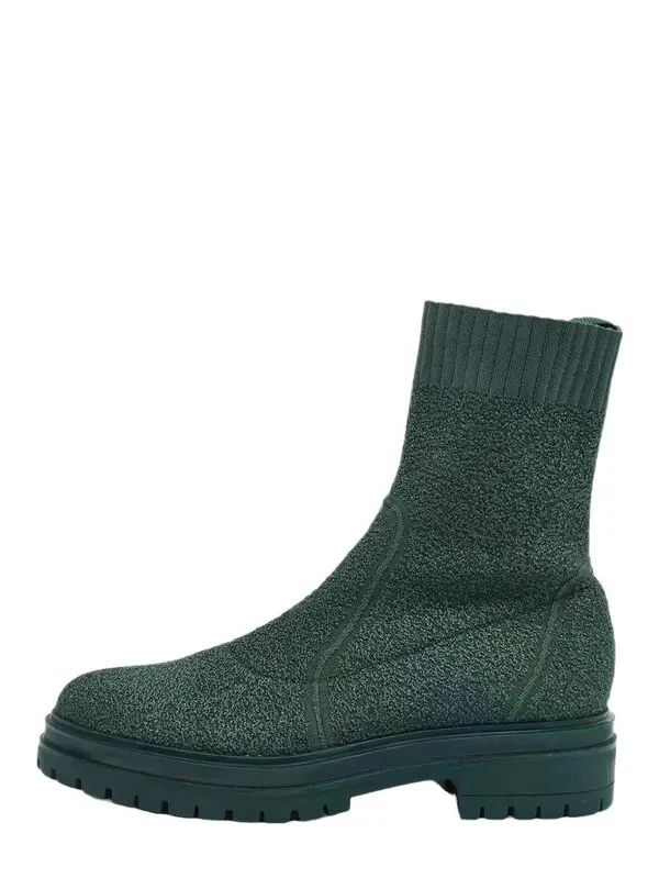 GIANVITO ROSSI Torrance Bouclé Ankle Boots - Green