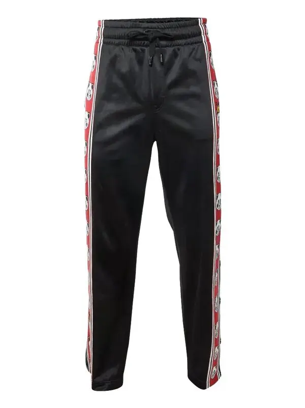 Dolce & Gabbana Panda Graphic Side-tape Track Pants - Black
