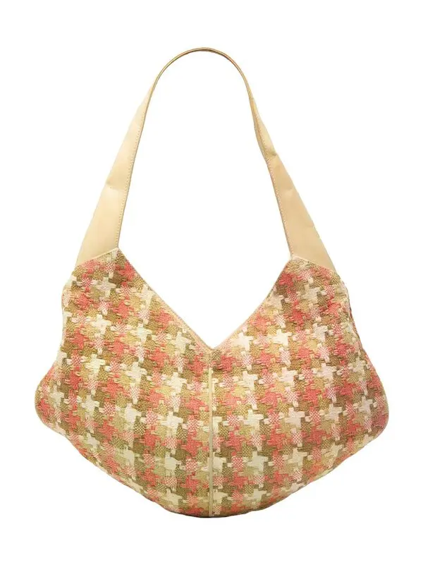 Loewe 2022 Tweed Houndstooth Hobo Bag - Neutrals