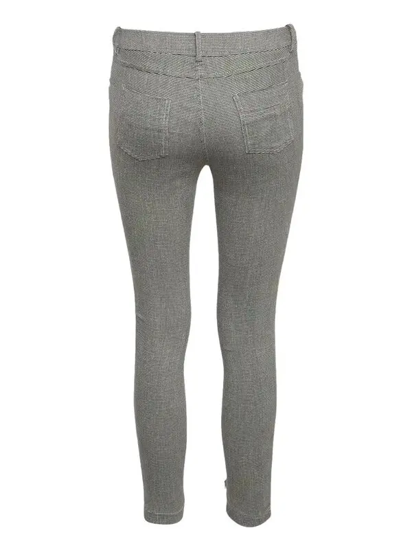 Elisabetta Franchi Checked Cropped Trousers - White