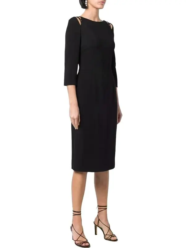 Alberta Ferretti Knee-length Dress With Strap Detail - Black