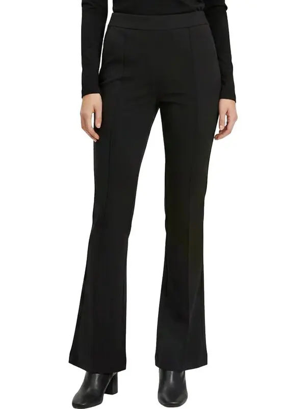Fendi Jersey Logo Band Flared Trousers - Black