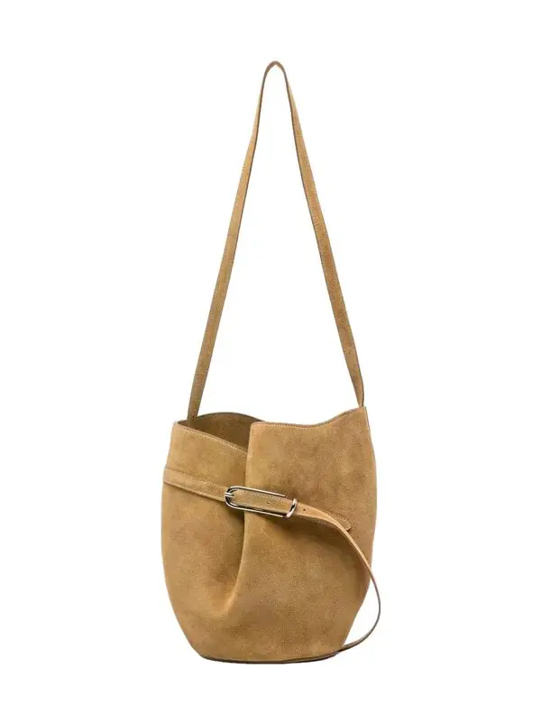 LIFFNER Belted Suede Bucket Bag - Neutrals
