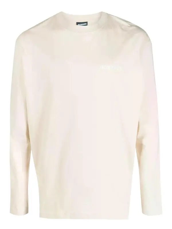 Jacquemus Long Sleeve Organic Cotton T-shirt - Neutrals