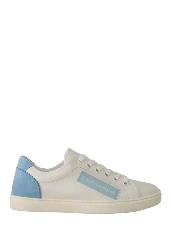 Dolce & Gabbana Logo Patch Leather Sneakers - White
