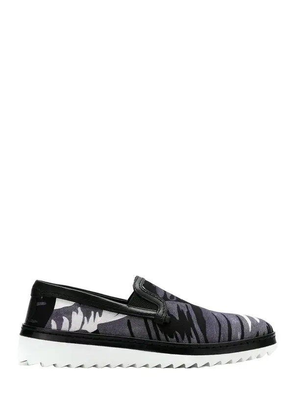 Dolce & Gabbana Printed Slip-on Sneakers - Black