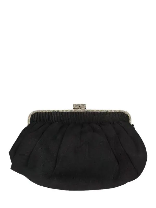 PIROVANO VINTAGE Cotton Clutch Bag - Black