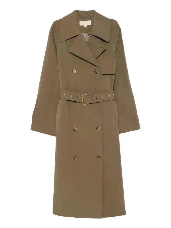 Michael Kors Double-breasted Belted Trench Coat - Green
