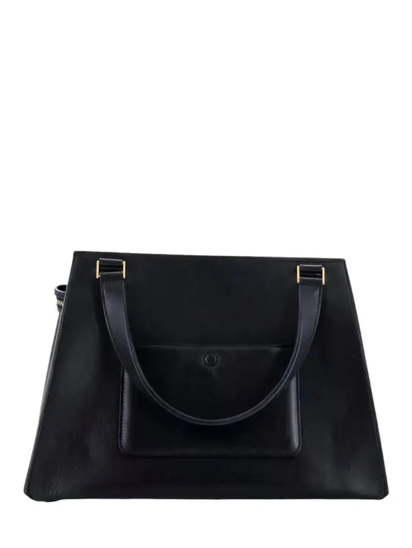 Celine Edge Bag Leather Medium Satchel - Black