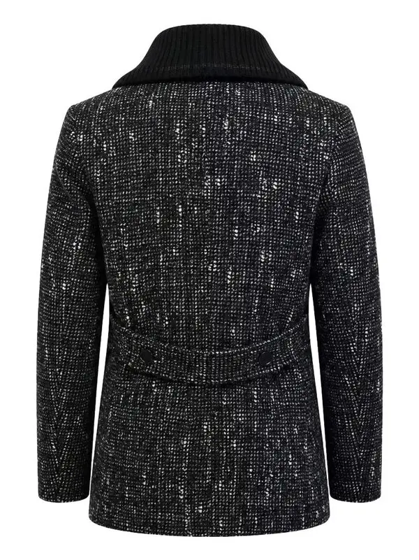 Dolce & Gabbana Speckled Double-breasted Coat - Black