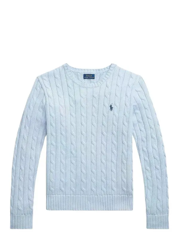 Polo Ralph Lauren Cable Knit Embroidered Logo Sweater - Blue
