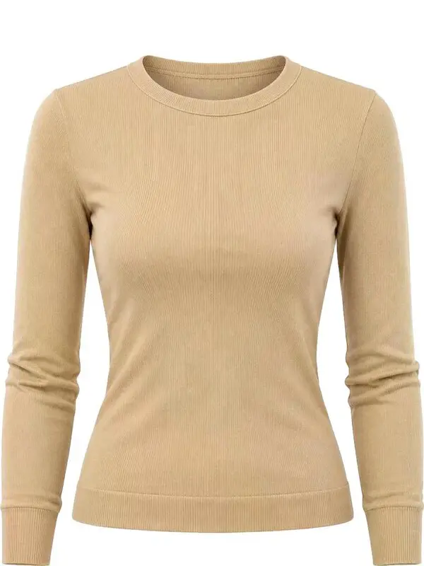 DIESEL® Ribbed Knit V-neck Sweater - Neutrals