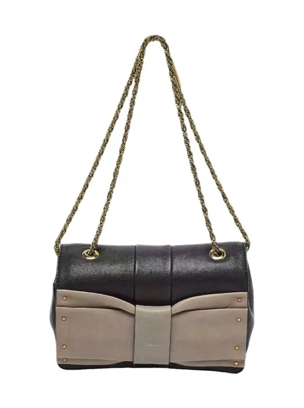 Chloé June Bow Shoulder Bag - Black