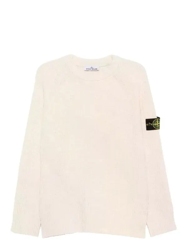 Stone Island Long Sleeve Crew Neck Sweater - Neutrals
