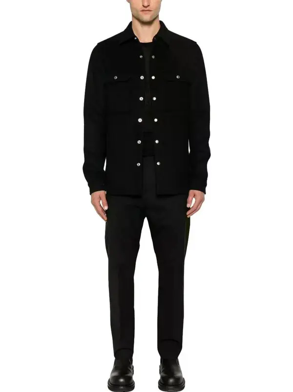 Rick Owens Button-fastening Shirt Jacket - Black