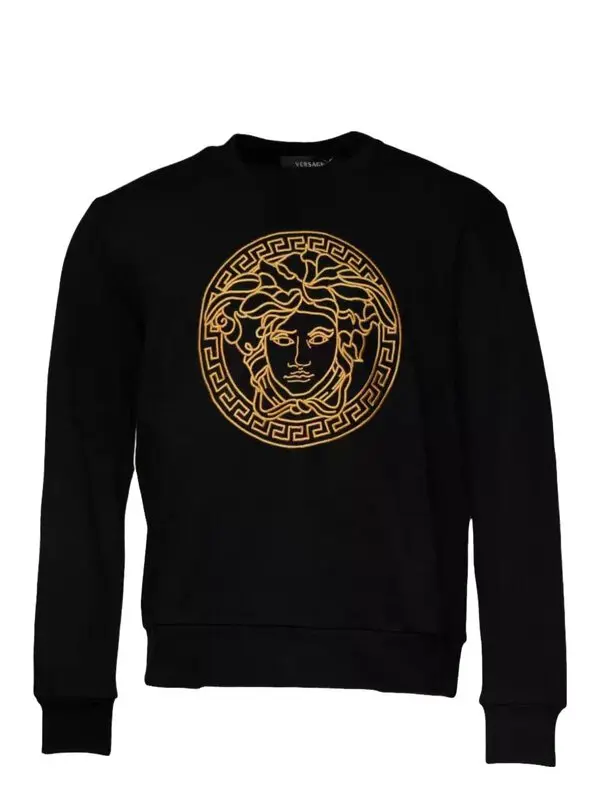 Versace Medusa Embroidered Sweatshirt - Black