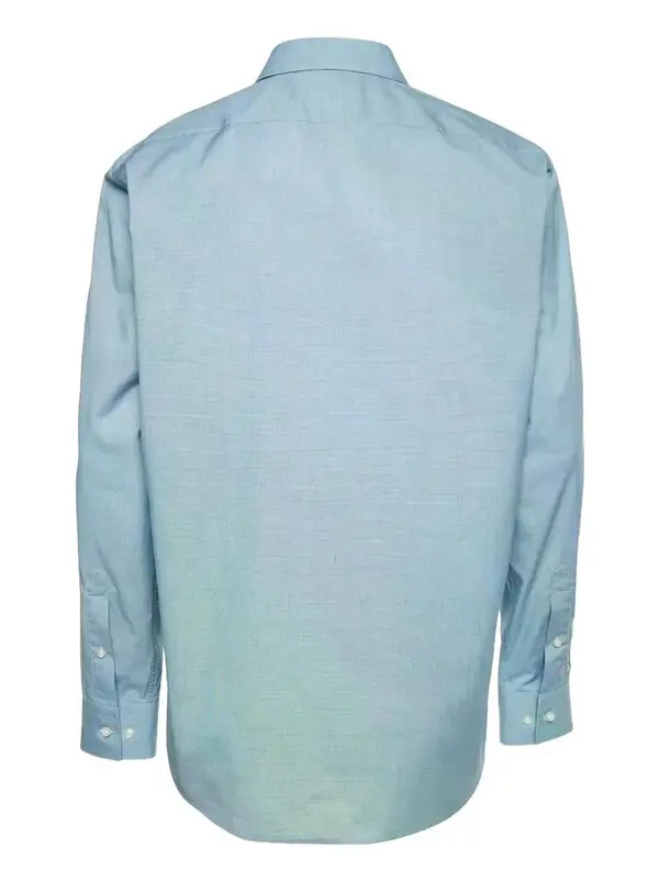 BOSS Eliott Micro-houndstooth Pattern Shirt - Blue