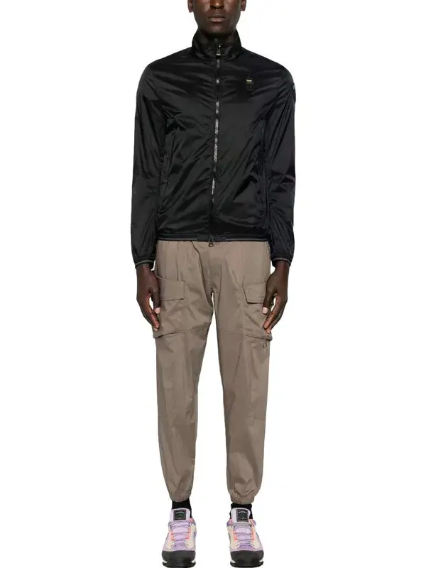 BLAUER. Marley High-neck Zip-up Jacket With Logo Patch - Black