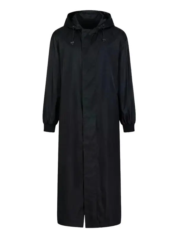 Dolce & Gabbana Long-line Hooded Raincoat - Black