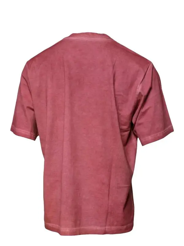 Dolce & Gabbana Logo-print Washed-effect T-shirt - Pink