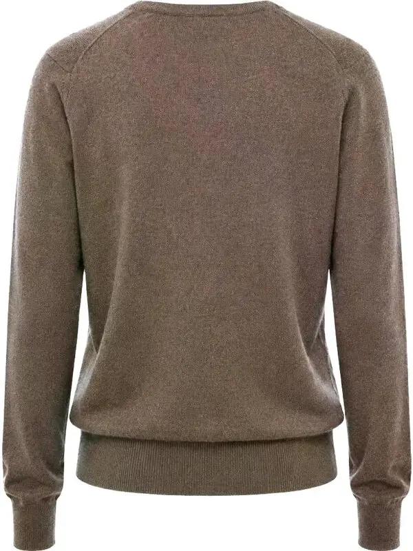 Malo Crew Neck Long Sleeve Sweater - Brown
