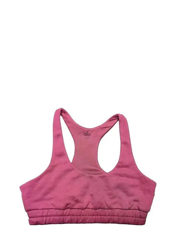 Alo Yoga Logo-patch Sports Bra - Pink