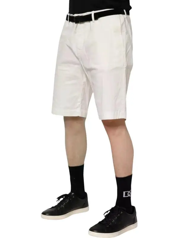 Dolce & Gabbana Belted Chino Shorts - White