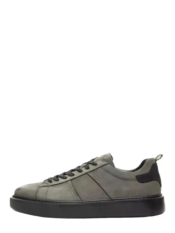 POCHE PARIS Lace-up Panelled Sneakers - Grey