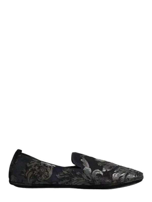 Dolce & Gabbana Floral Jacquard Loafers - Blue
