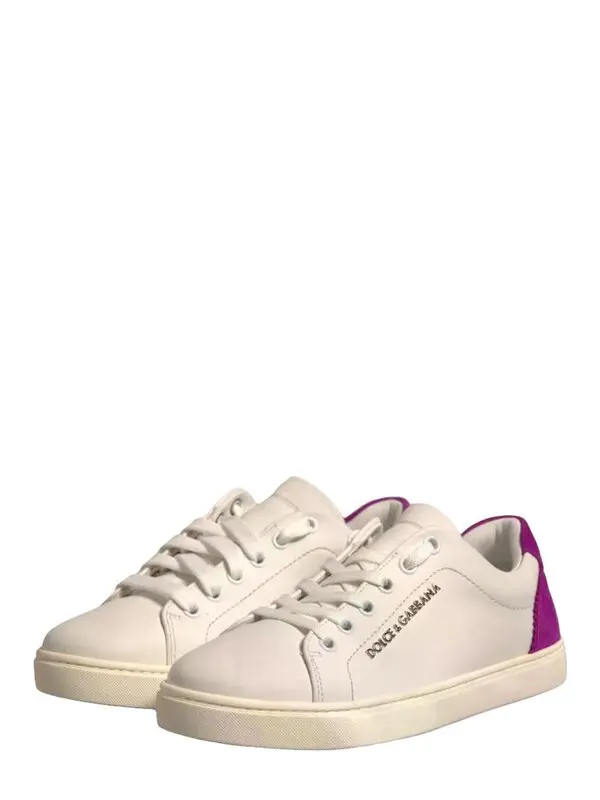 Dolce & Gabbana Leather And Suede Panel Sneakers - Neutrals