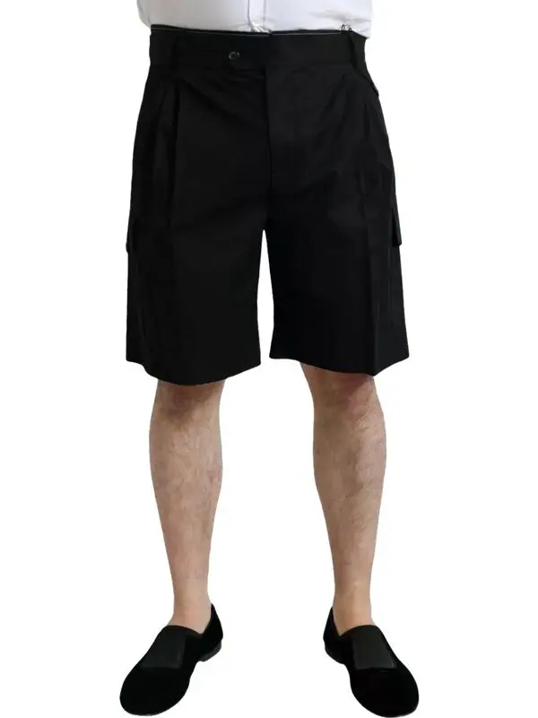 Dolce & Gabbana Pleated Cargo Shorts - Black