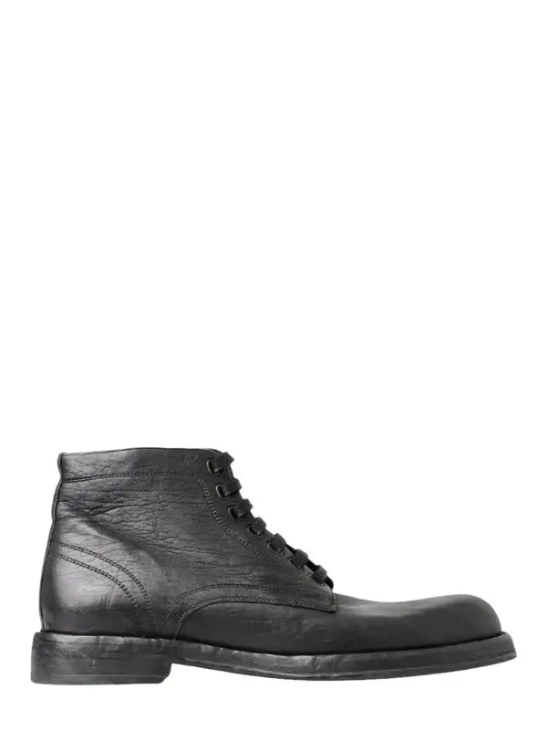 Dolce & Gabbana Perugino Lace-up Ankle Boots - Black