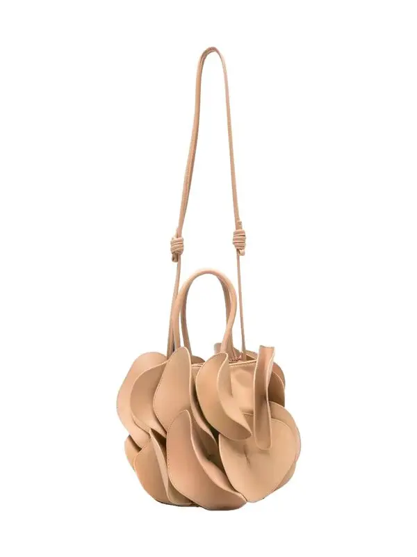 Farm Rio Petal Embellished Bucket Bag - Neutrals