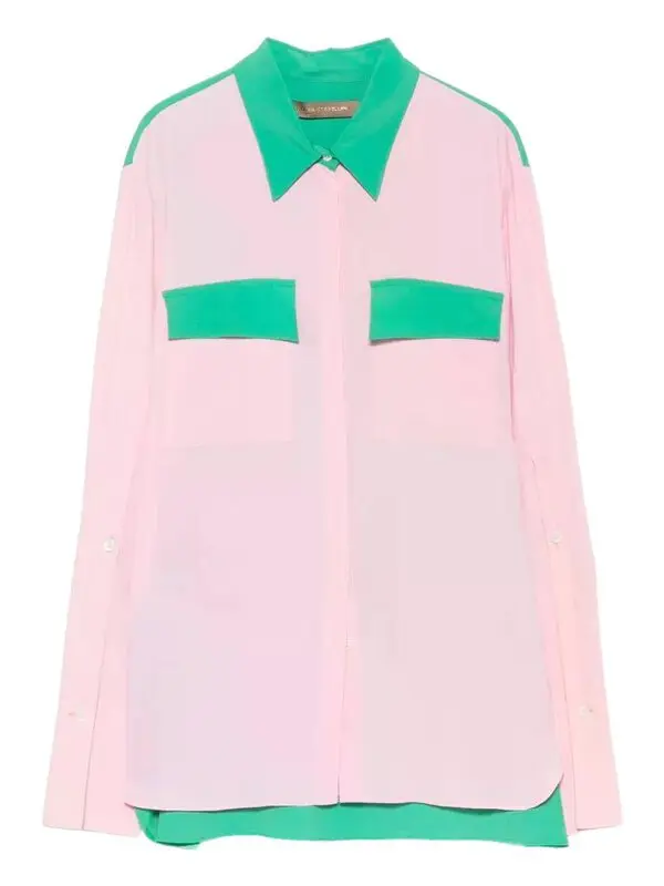 SIMONA CORSELLINI Colorblock Chest Pocket Shirt - Pink