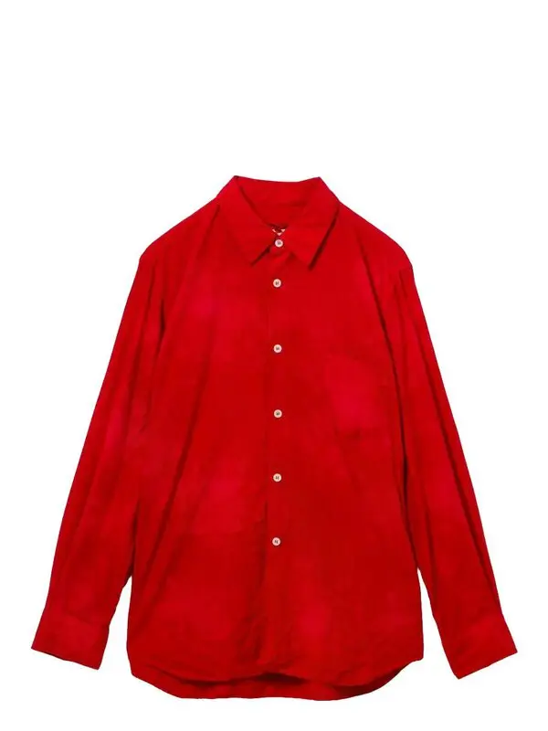 Comme Des Garçons Crease-effect Buttoned Shirt - Red