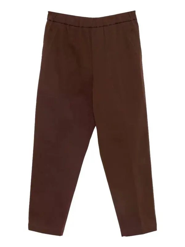 Fabiana Filippi Dark Tapered Leg Trousers - Brown