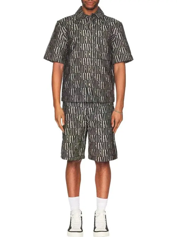Amiri Jacquard Logo Print Shorts - Black