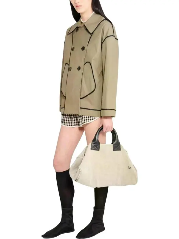 NACKIYE Embroidered Tote Bag - Neutrals