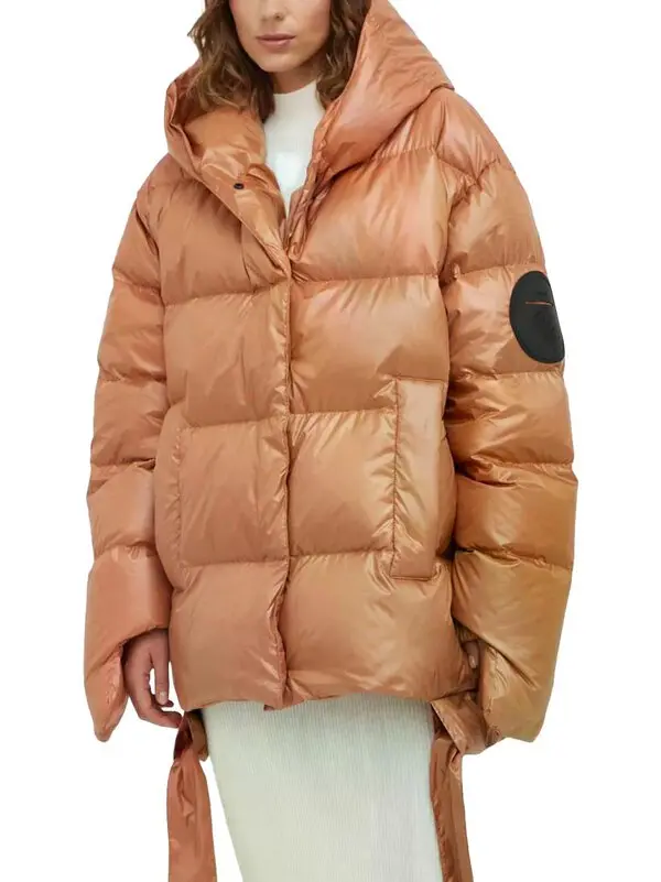 MMC STUDIO Hooded Quilted Jacket - Brown