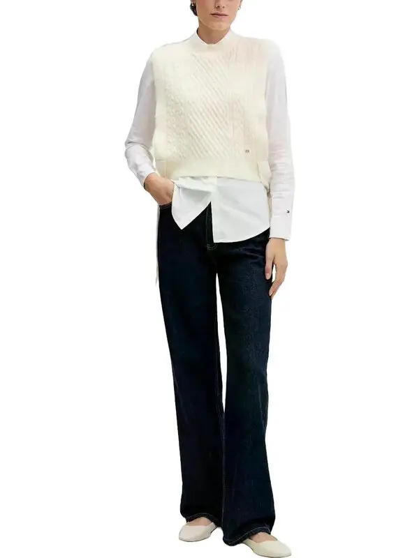 PEDRO DEL HIERRO Off-white Cable Knit Vest - Neutrals