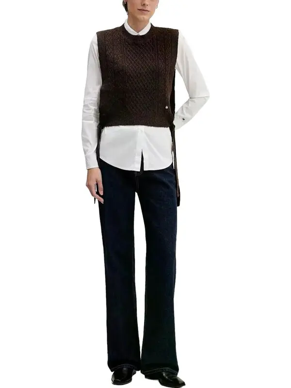 PEDRO DEL HIERRO Knitted Tie-side Vest - Brown