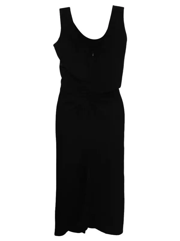 Dior Sleeveless Draped Dress - Black