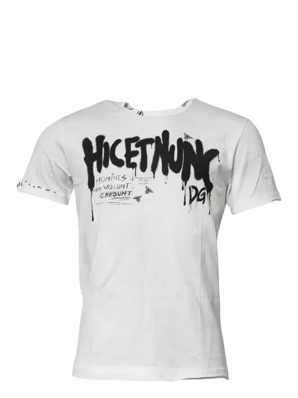 Dolce & Gabbana Graffiti-print Cotton T-shirt - White