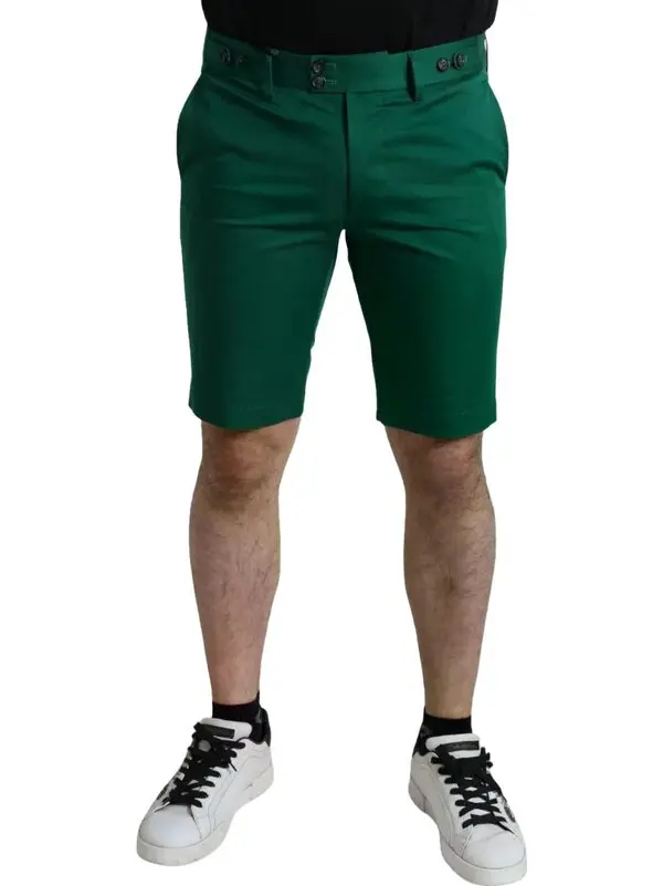 Dolce & Gabbana Button-detail Chino Shorts - Green