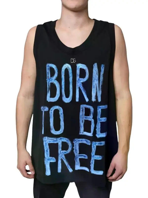 Dolce & Gabbana Graphic-print Tank Top - Black